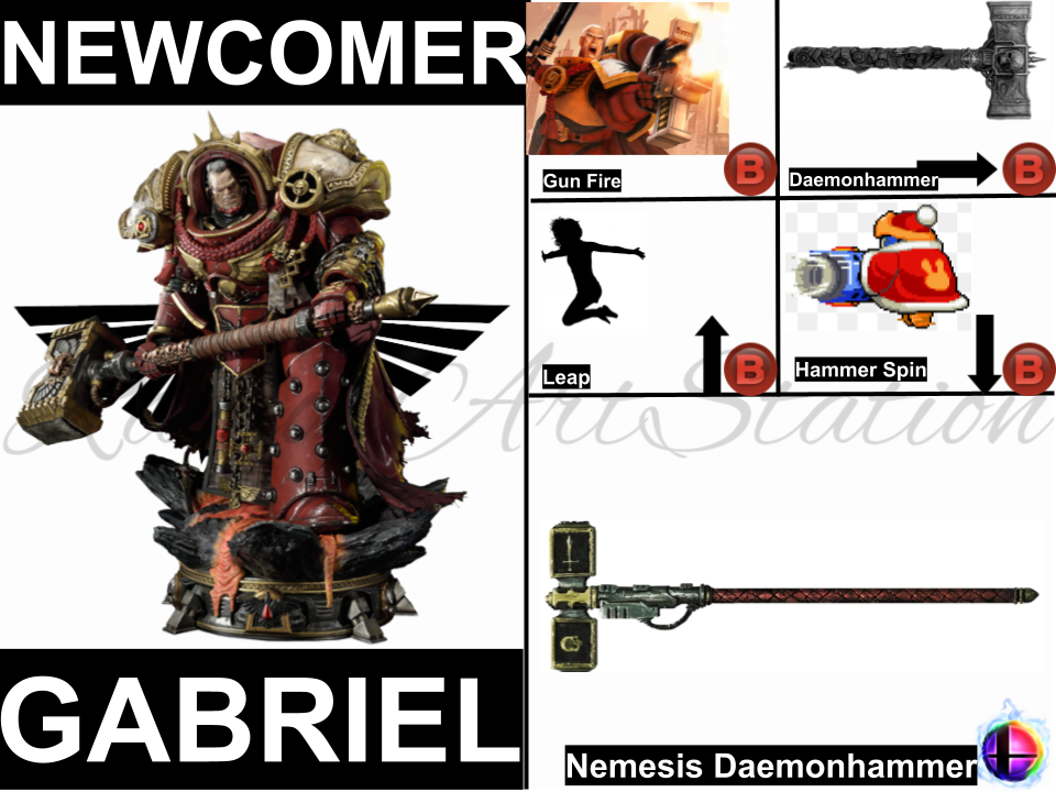 Gabriel Smash Bros Moveset By Ramosartstation On Deviantart