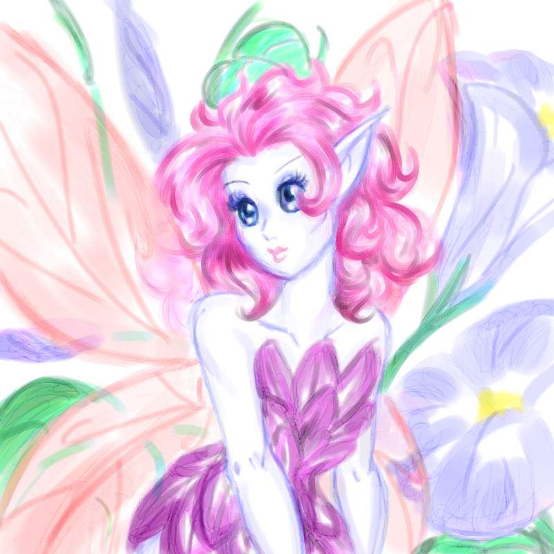 Fairy with flowers by bugsytrex on DeviantArt