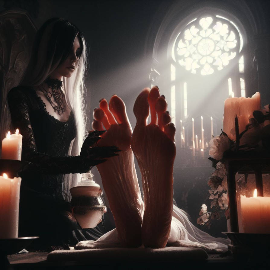 Goth Girl Worships Big Feet In Temple By Fortran97 On Deviantart