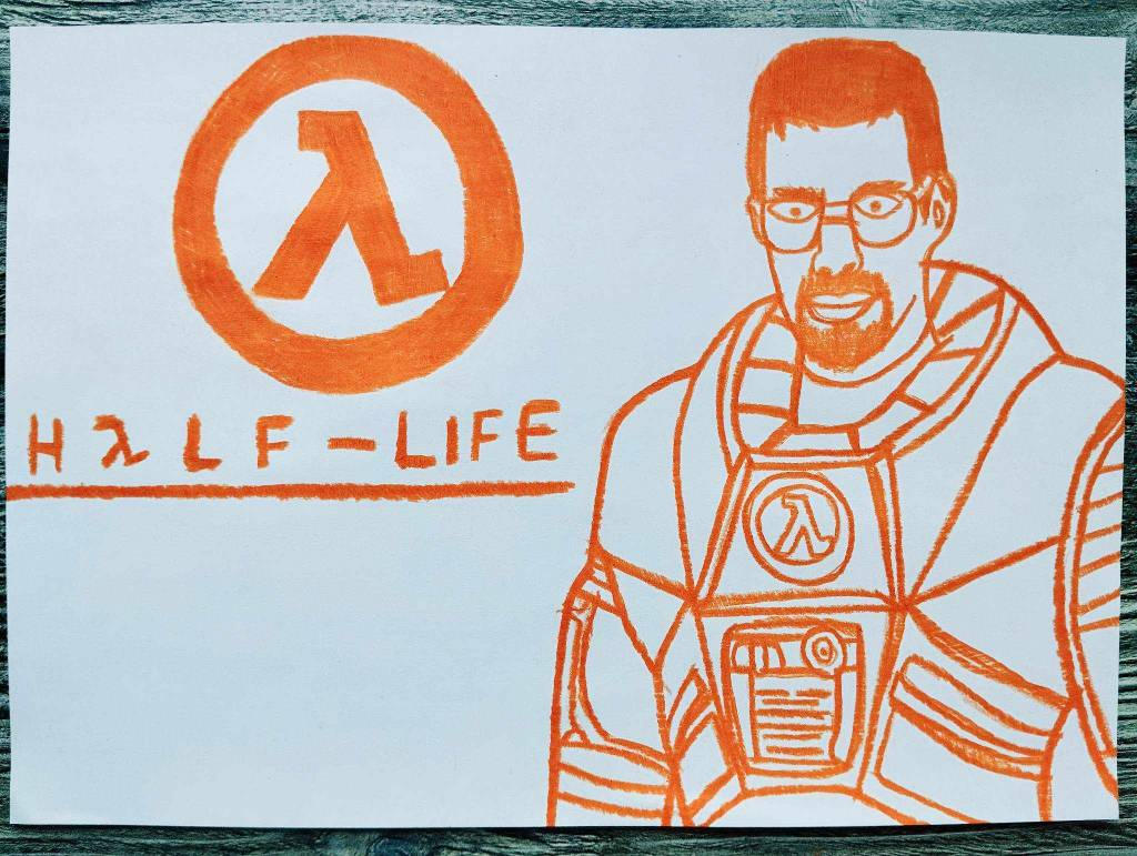 Half Life 1 Gordon Freeman Fanart Sketch 3 By Djmarrin02 On Deviantart