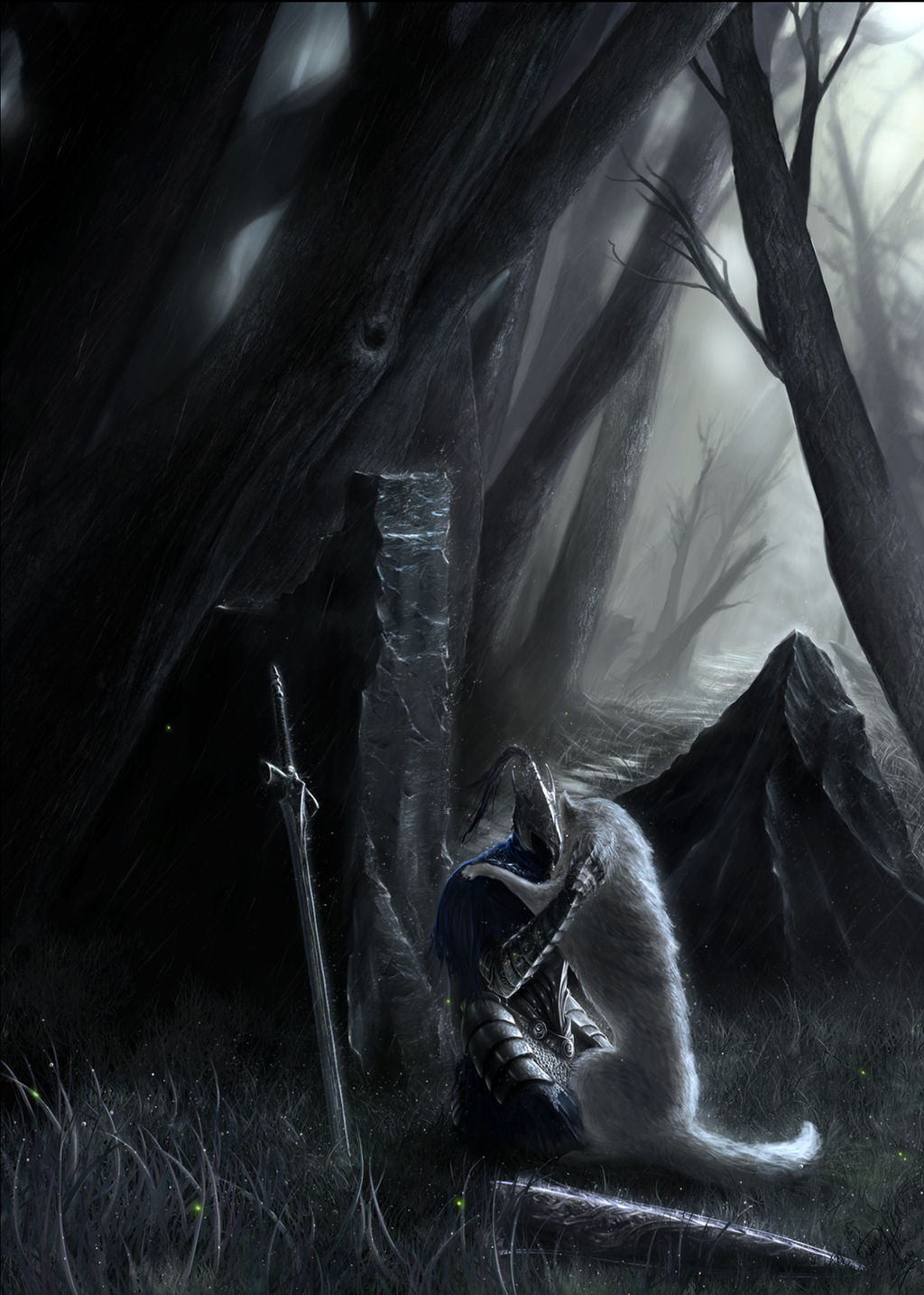 Artorias And Sif By Peltskin On Deviantart