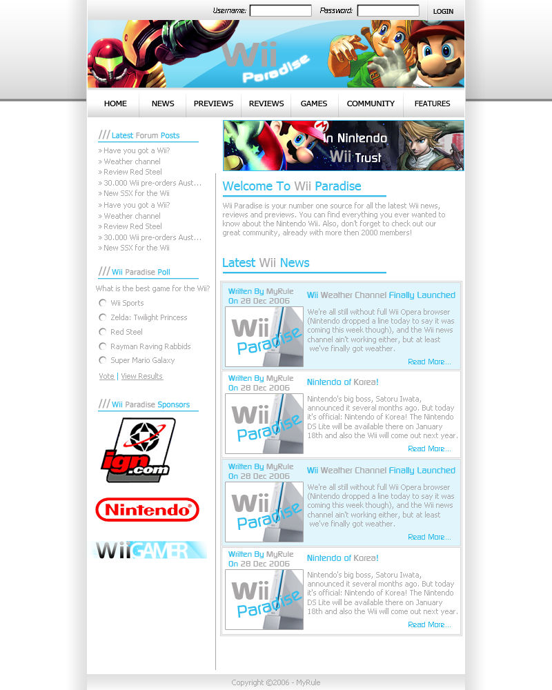 Wii site by MyRule on DeviantArt