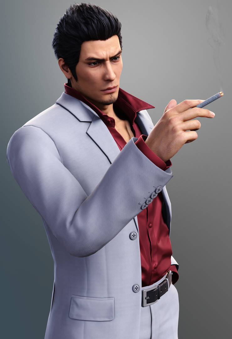 Kiryu Render 9 - Taking a smoke break by VirtualBeef on DeviantArt Kiryu Render 9 - Taking a smoke break by VirtualBeef on DeviantArt