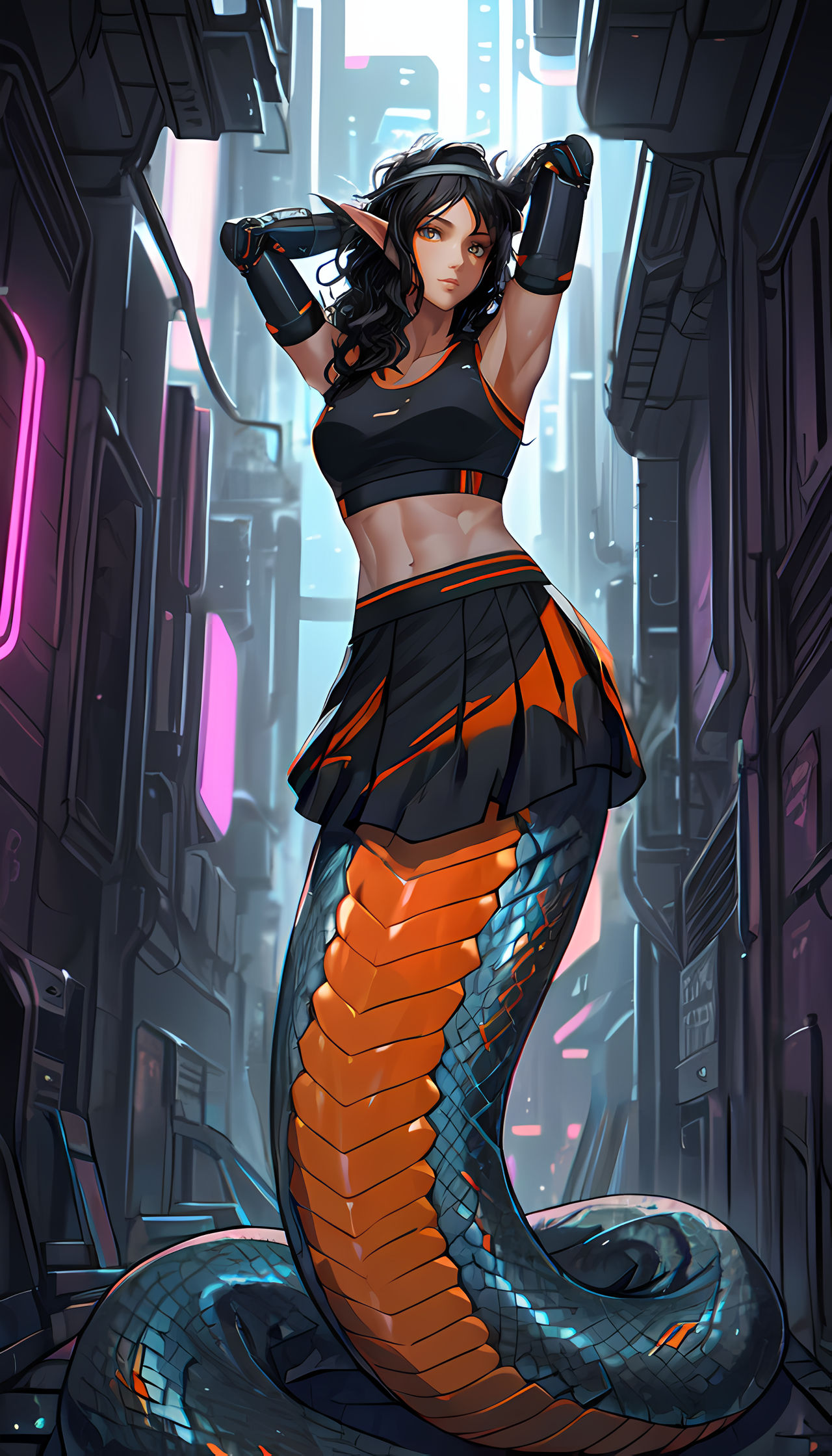 Cyberpunk Lamia By Letototart On Deviantart