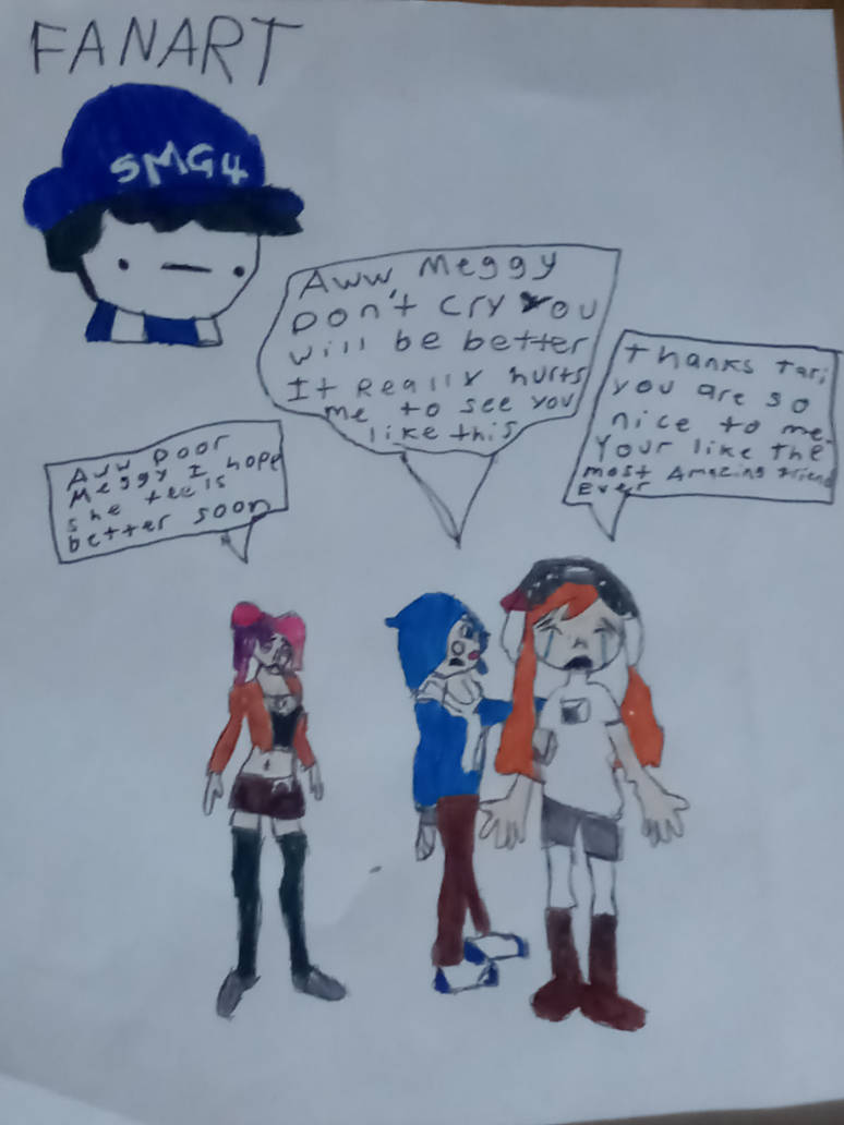 Tari Comforts Meggy And Saiko Witnesses This By Joeythepg On Deviantart