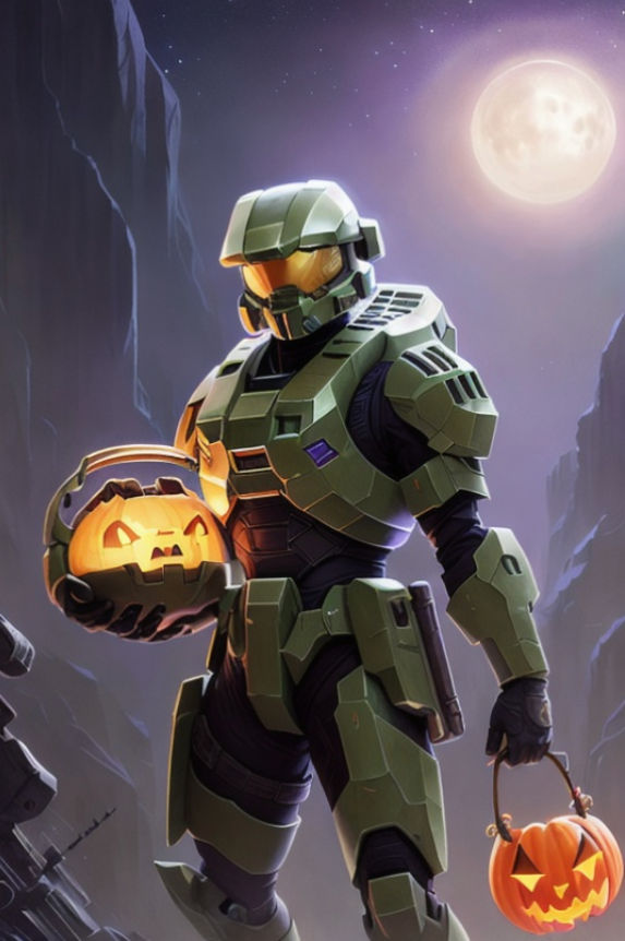 Master Chief Halloween 20 By Aiartiss On Deviantart