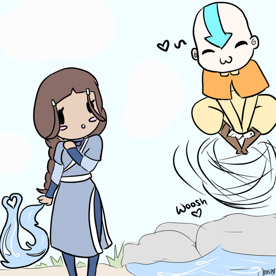 Katara And Aang By Kawaii Banana On Deviantart