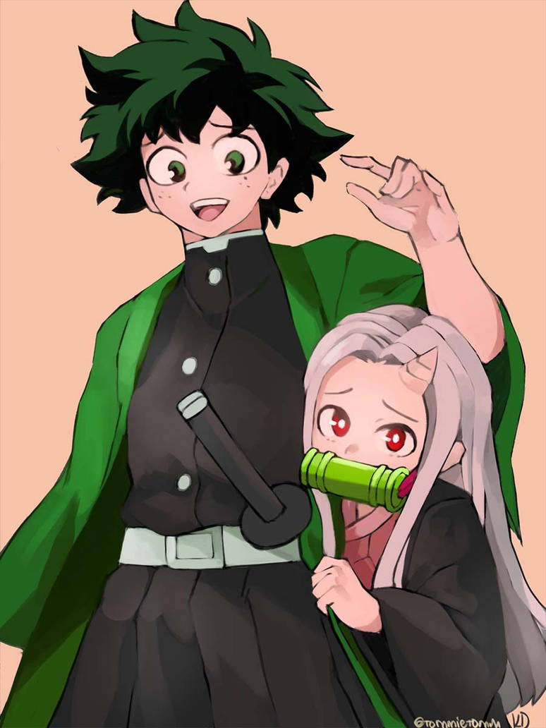 Deku And Eri As Nezuko And Tanjiro By Kingdukeee On Deviantart