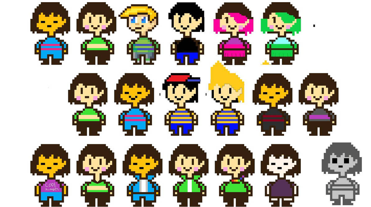 Undertale Sprites Frisk And Chara By Nintentale On Deviantart