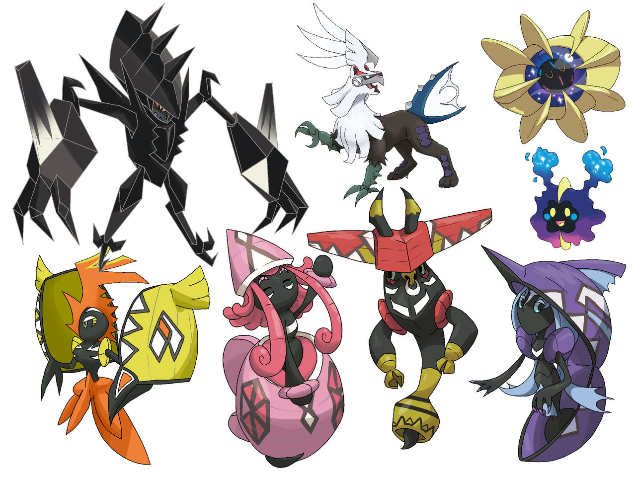Alola Legendaries By Chevrelune On Deviantart