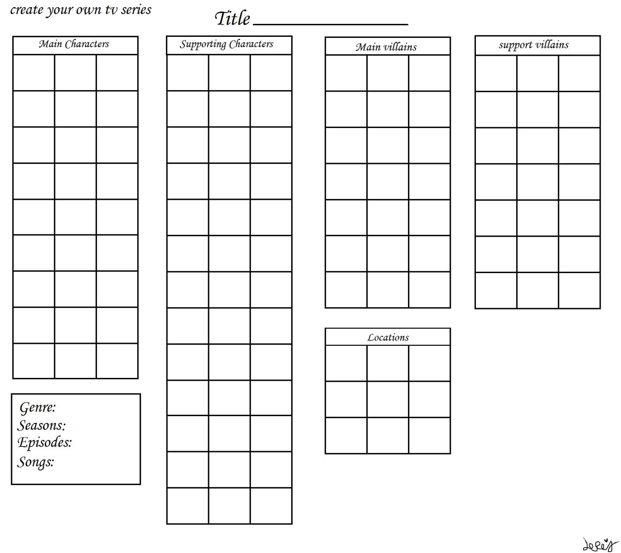 (New Version) Create Your Own TV Series (Meme) by lopez765 on DeviantArt (New Version) Create Your Own TV Series (Meme) by lopez765 on DeviantArt