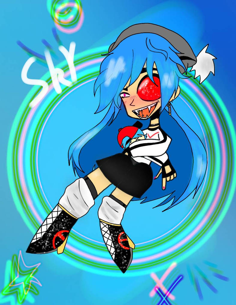 Sky Fnf By Yukisakomari On Deviantart