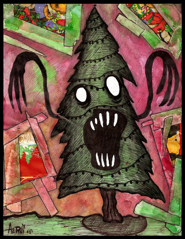 Scary Christmas Tree by justinaerni on DeviantArt