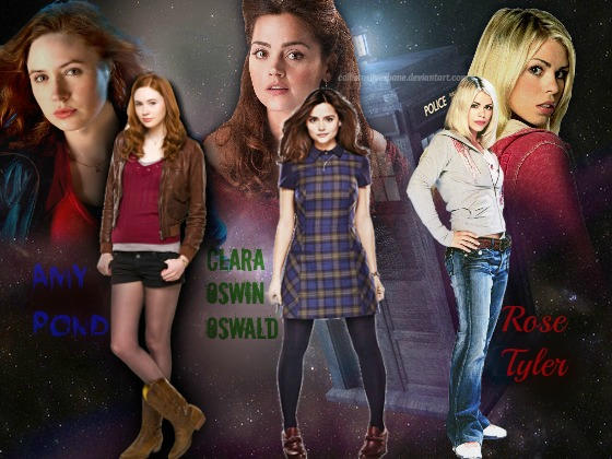 Amy Pond Clara Oswin Oswald And Rose Tyler By Callistosilverbane On Deviantart