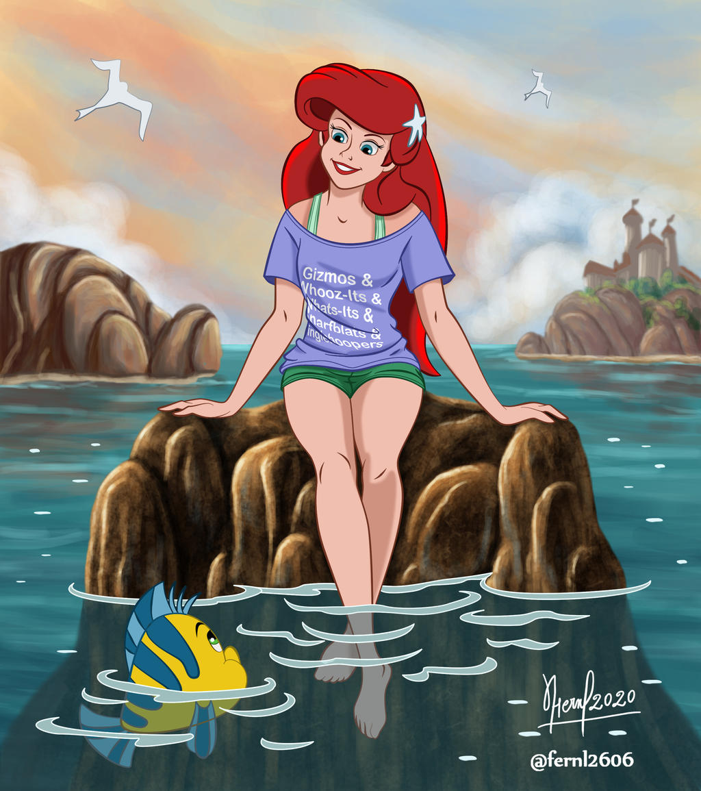 Ariel And Flounder By Fernl On Deviantart