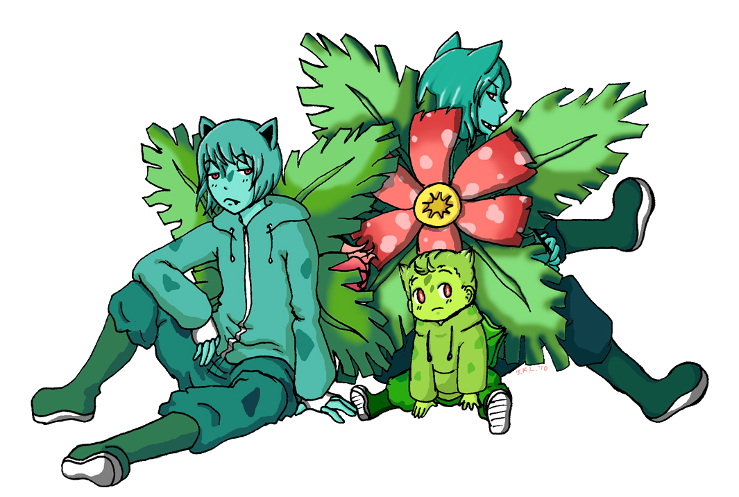 Pokemon Gijinka 001 003 By Akumabaka On Deviantart