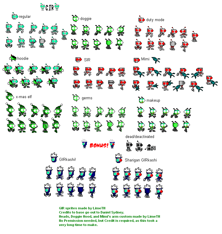 GIR sprites by LimeTH on DeviantArt