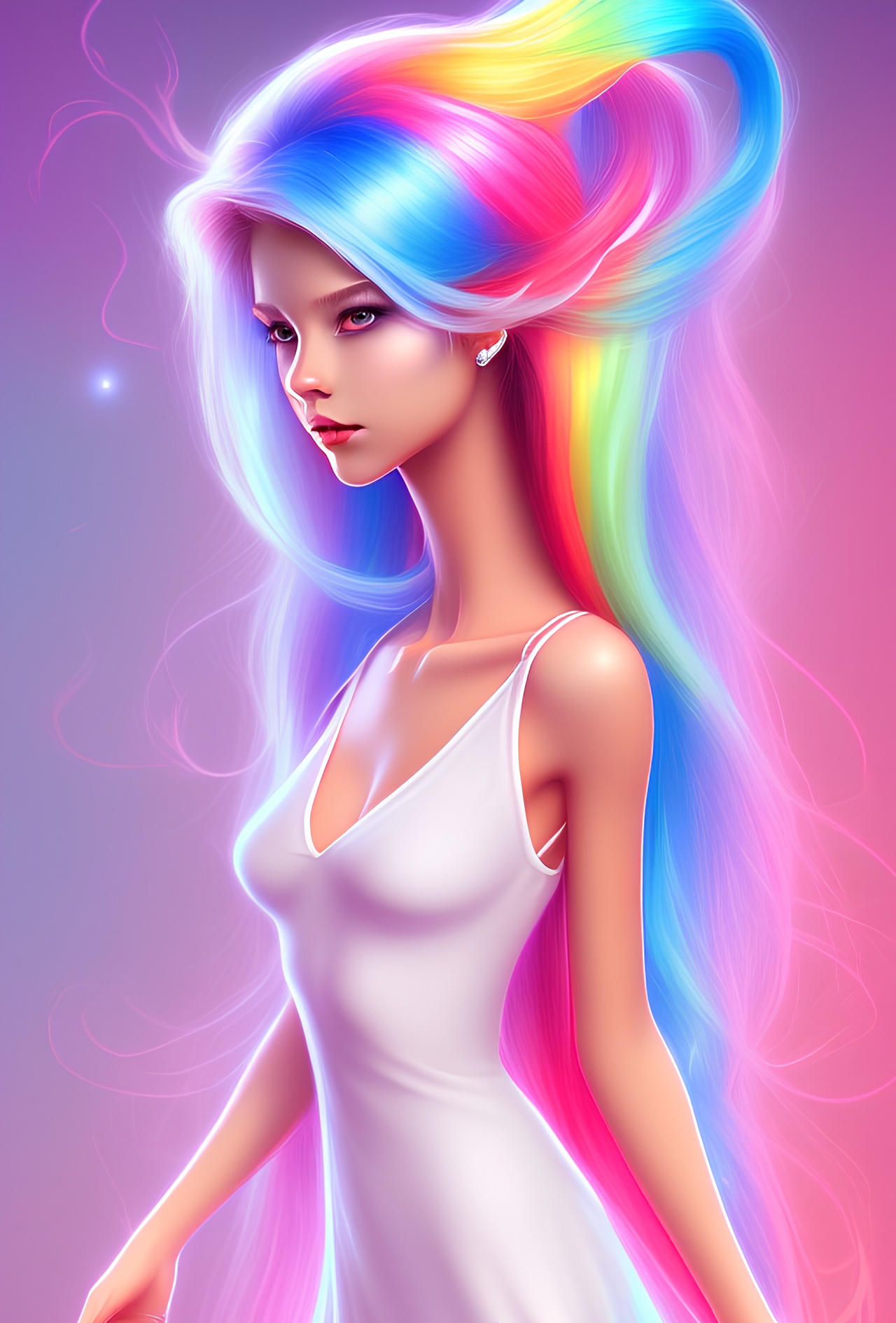 Crazy Rainbow Hair By Themeyoudontsee On Deviantart