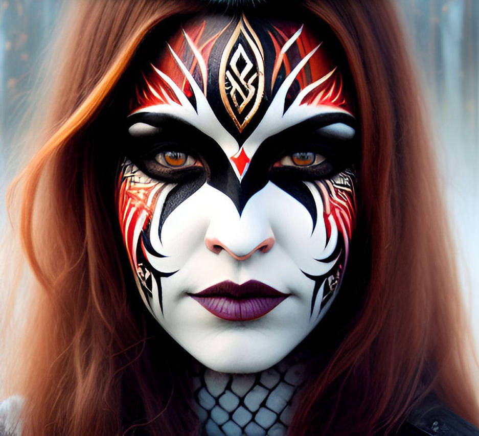 Animal Face Paint Woman 1 By HawkWinds On DeviantArt animal-face-paint-woman-1-by-hawkwinds-on-deviantart