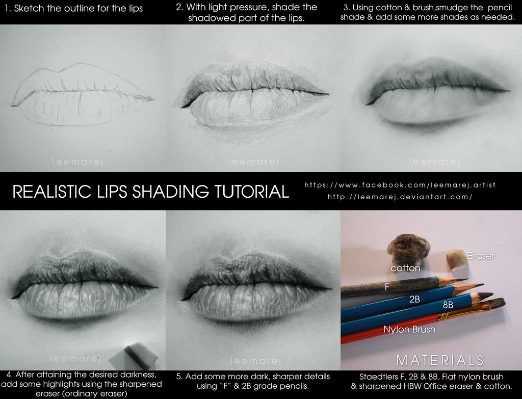 Hyper Realistic Lips Drawing