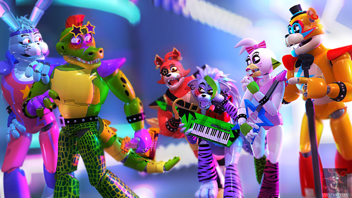 Foxy Teases Roxy Request Fnaf Sb Render By Xsxsfnafxsxs On Deviantart