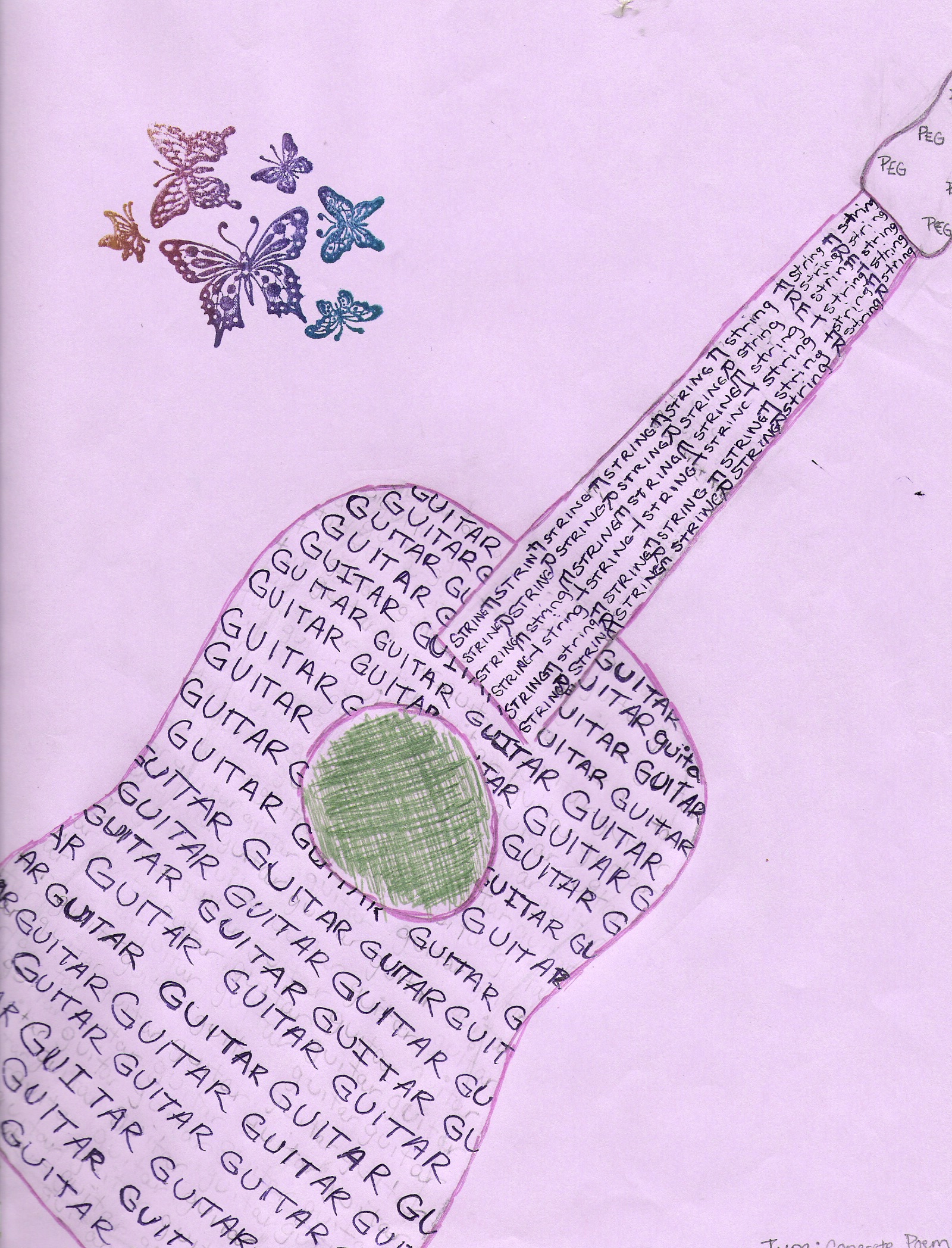 'Guitar' - Concrete Poem by LittleSpiker04 on DeviantArt