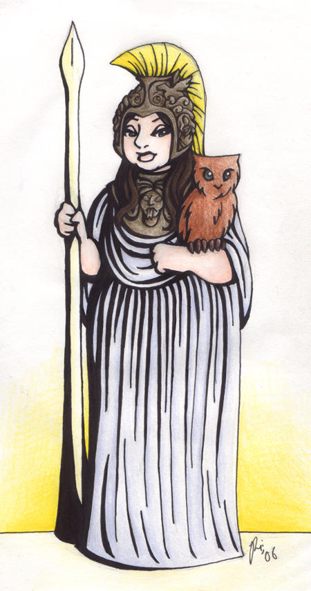 Goddess of Wisdom, for.... by rachelillustrates on DeviantArt