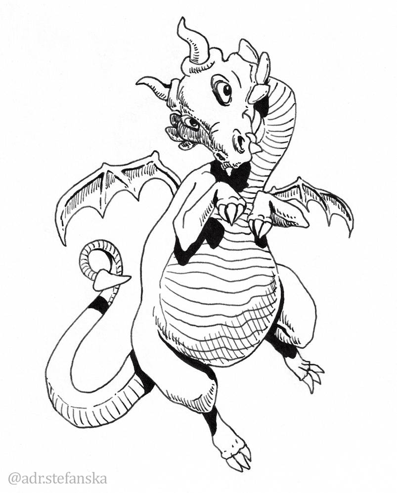 Inktober 2022 (15) Dragon 2 by AdrStefanska on DeviantArt Inktober 2022 (15) Dragon 2 by AdrStefanska on DeviantArt