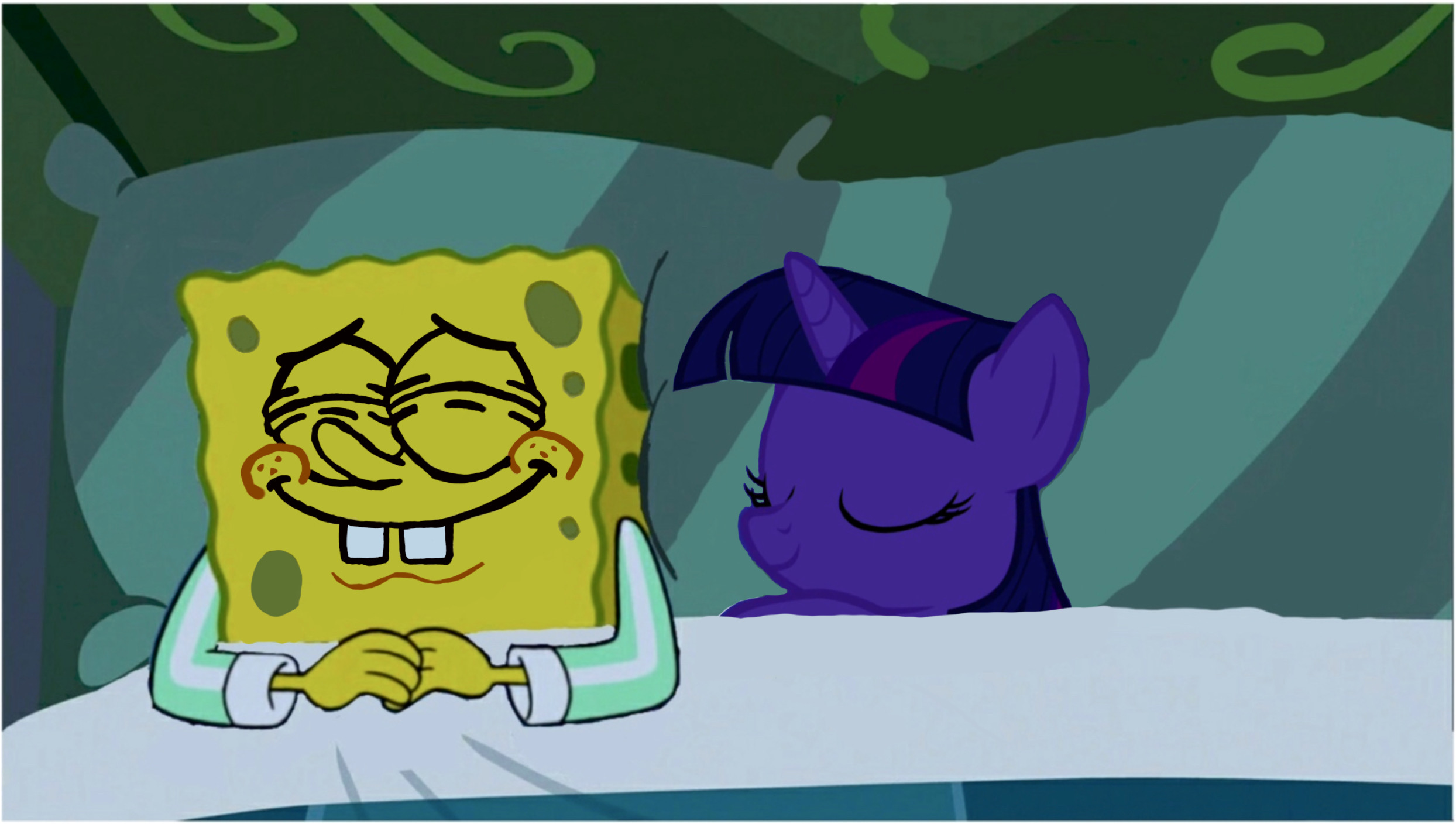Spongebob Twilight In Bed Sleeping By Jordanhuntermatter On Deviantart