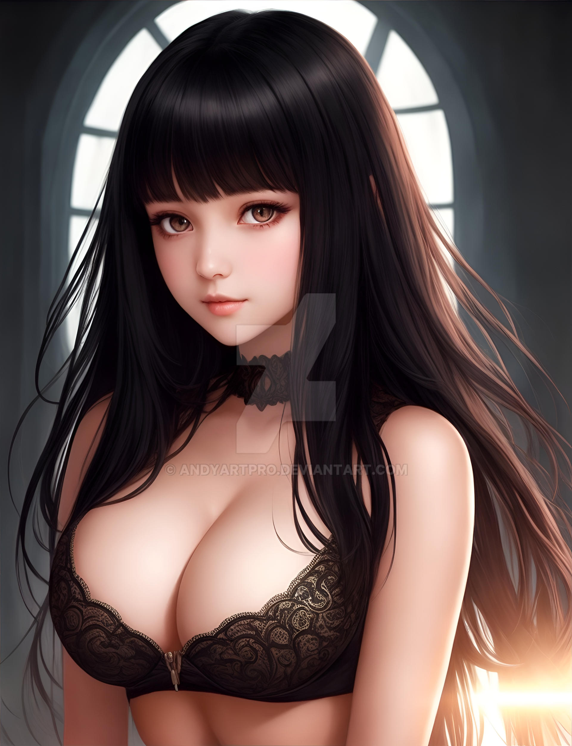 Beautiful And Sexy Young Woman Portrait By Andyartpro On Deviantart