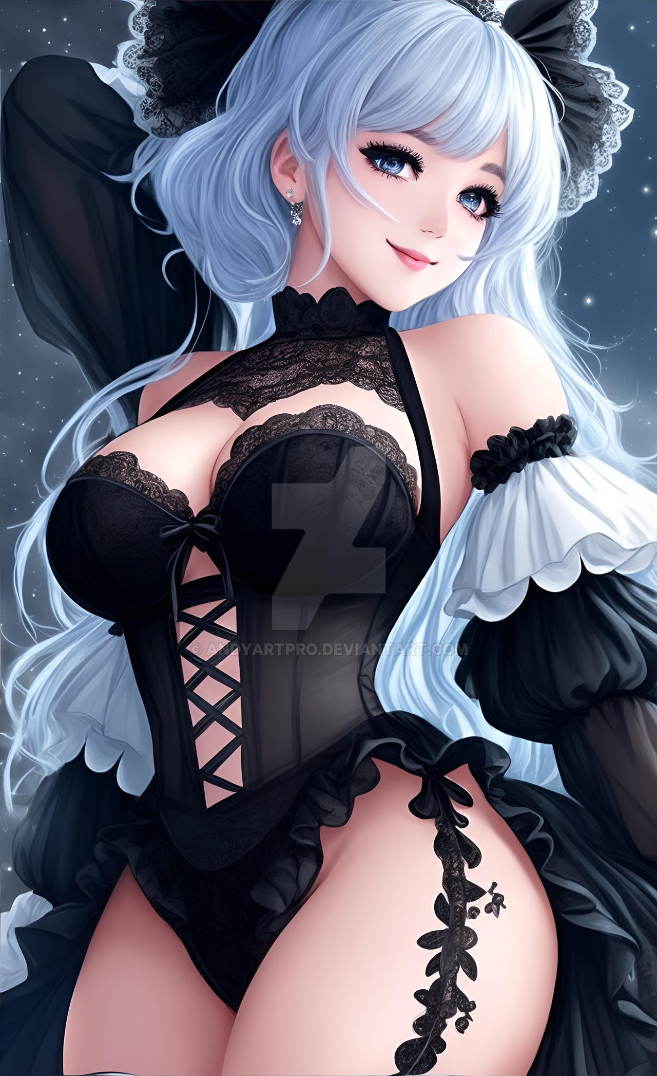 Stuning And Sexy Girl With Blue Eyes And Long Hair By Andyartpro On Deviantart