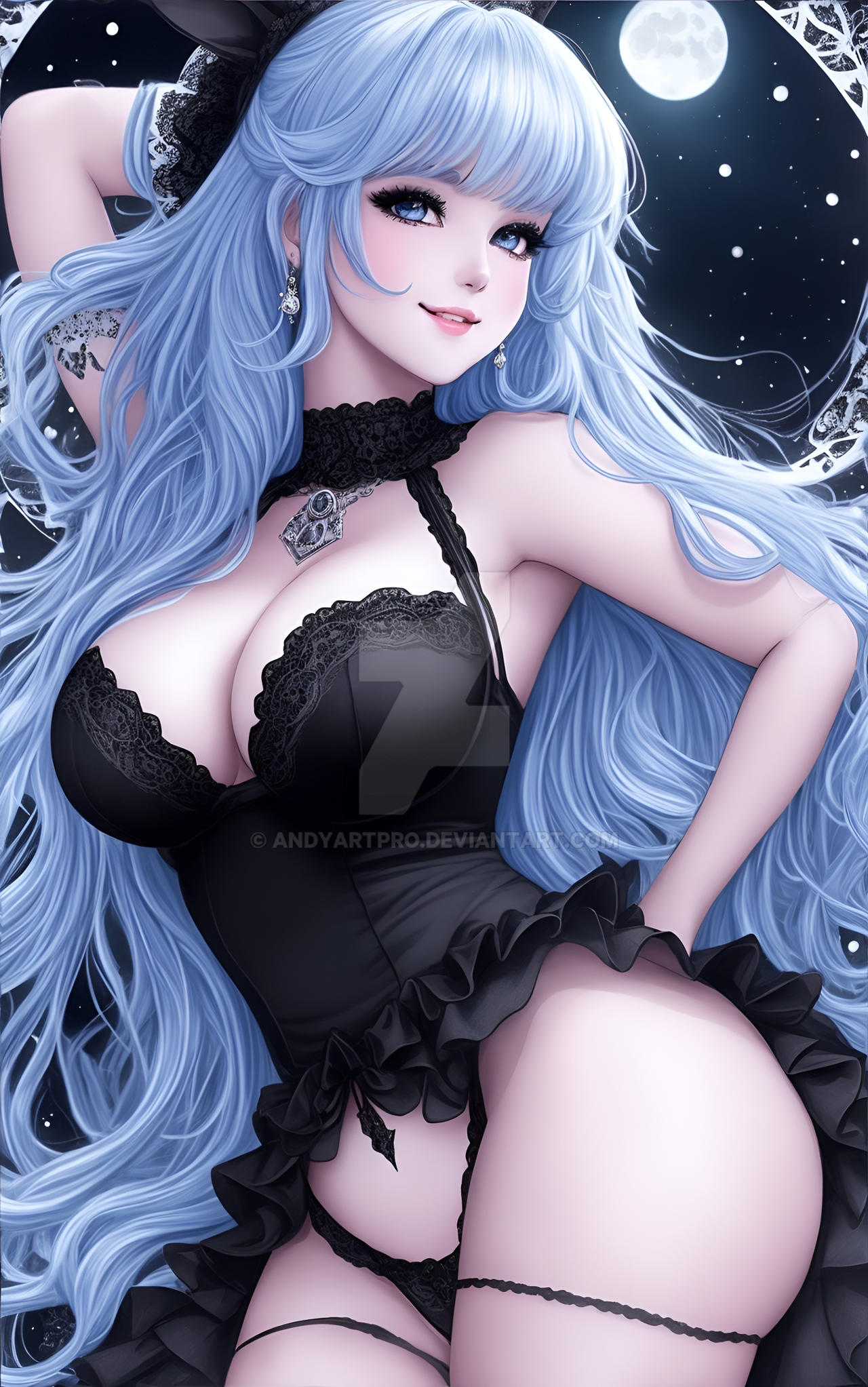 Stuning And Sexy Girl With Blue Eyes And Long Hair By Andyartpro On Deviantart