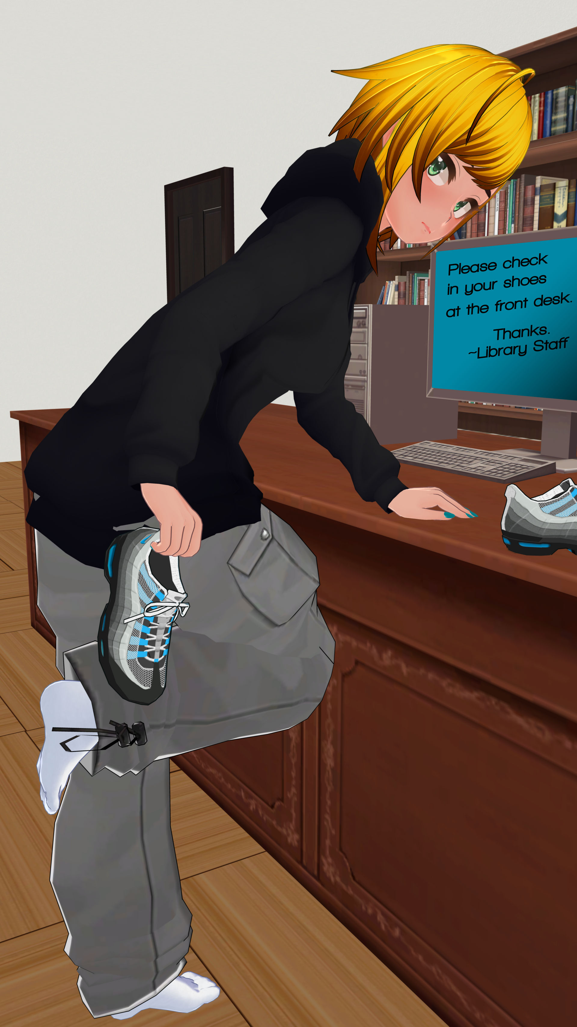 Library Check In Socks Version By Tehfogo On Deviantart