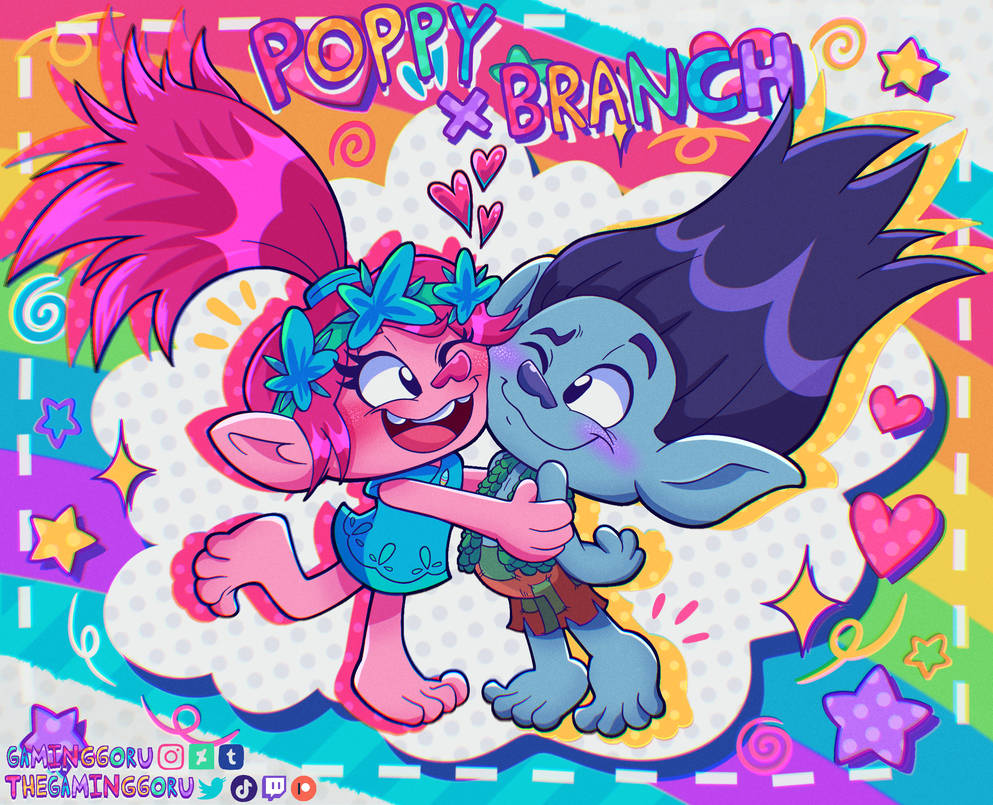 Poppy X Branch Trolls By Gaminggoru On Deviantart