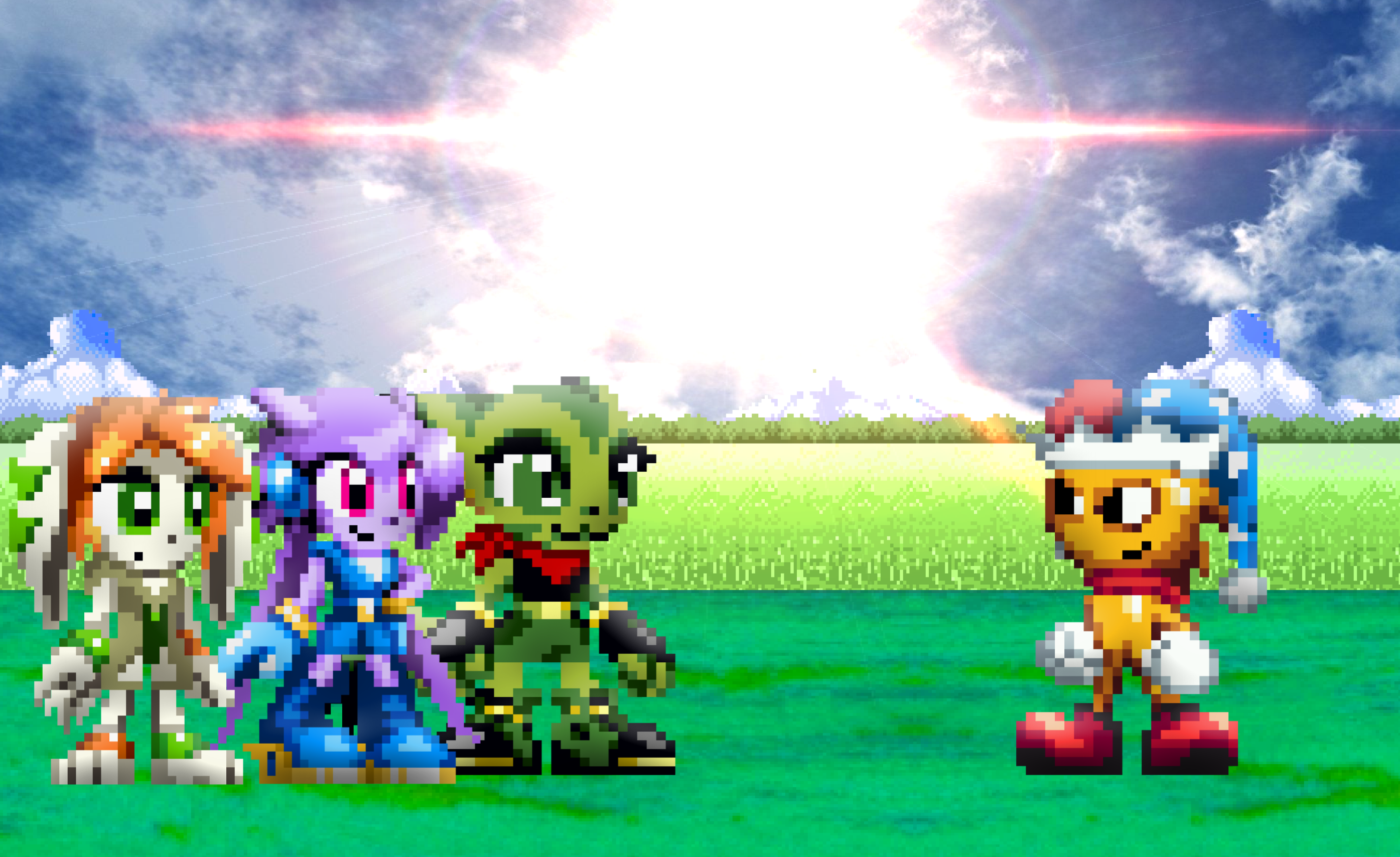 Team Lilac Meets Spark The Electric Jester By Drizzlyscroll1996 On Deviantart