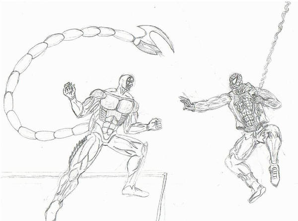 Scorpion Vs Spider Man By Marioucomics On Deviantart