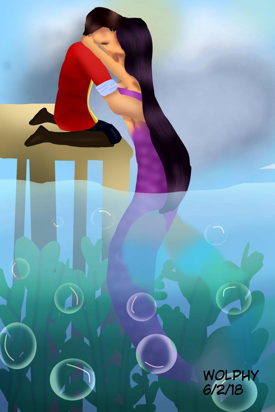 Ocean Kiss Aphmau Mermaid Tales Fanart By Nlzara On Deviantart