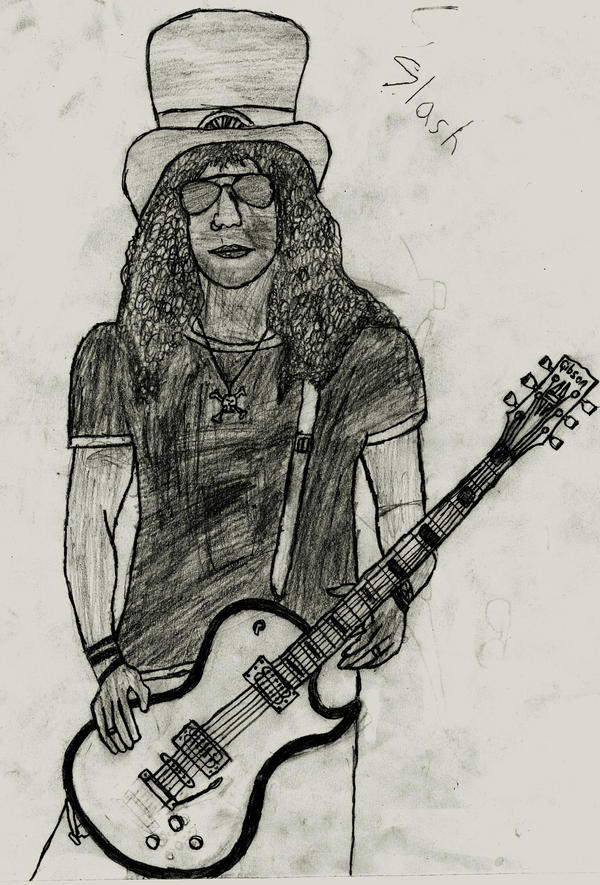 slash guitar legend drawing by keithwill12 on DeviantArt