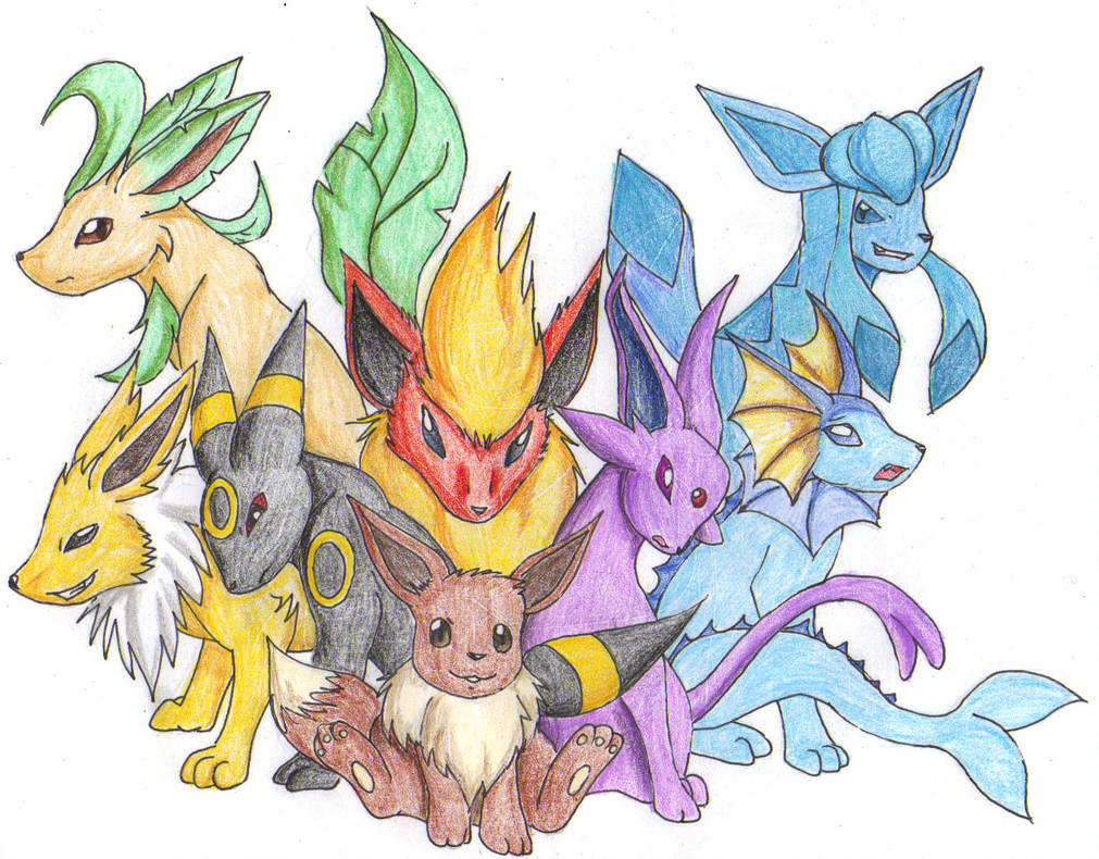 Eevee-lution Color by Bleu-Dragon on DeviantArt