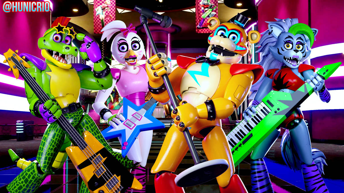 Fnaf Security Breach Glamrock Team Blender By Hunicrio On Deviantart