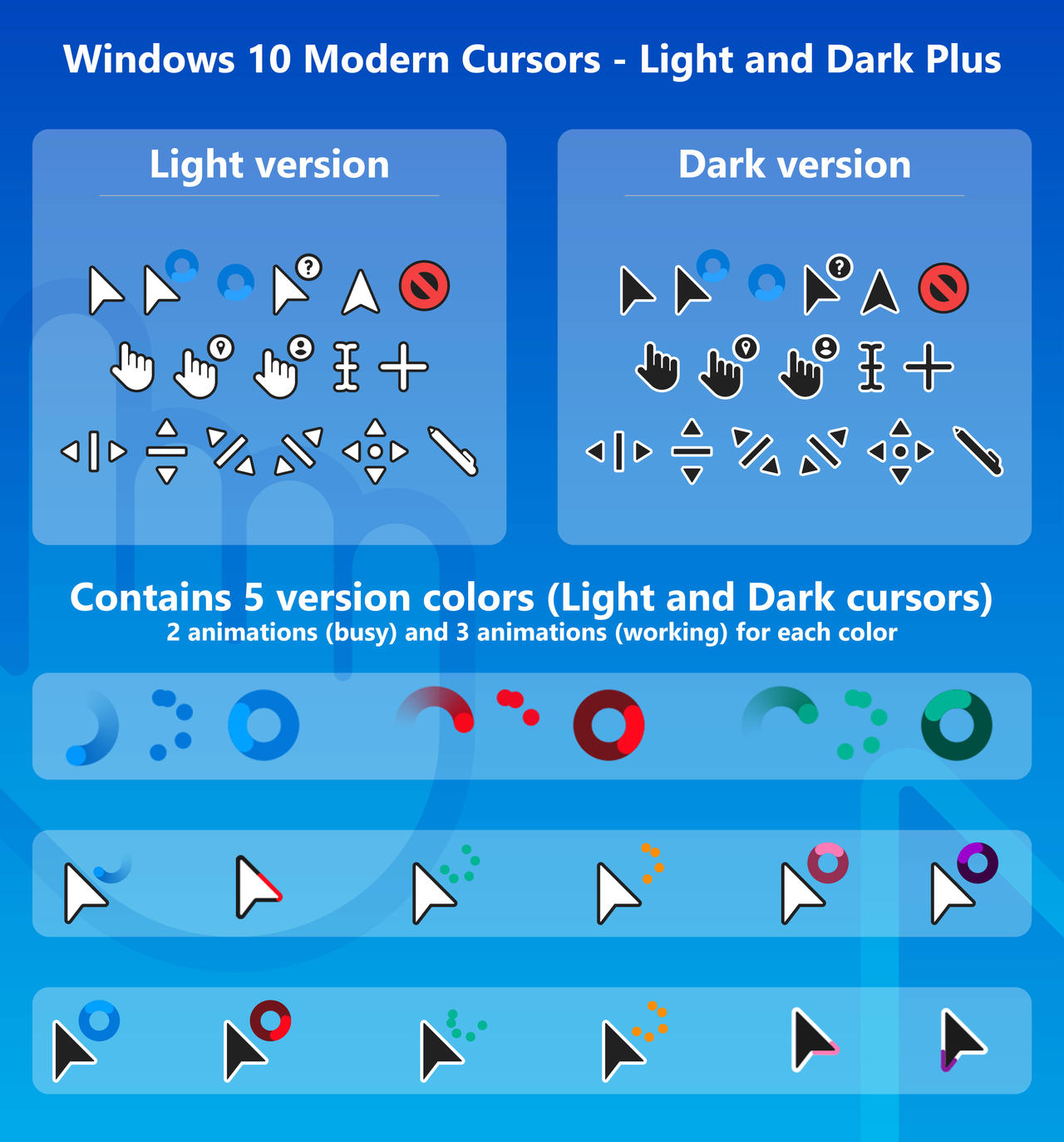Modern Cursors Light and Dark Plus by VA5HOne on DeviantArt Modern Cursors Light and Dark Plus by VA5HOne on DeviantArt