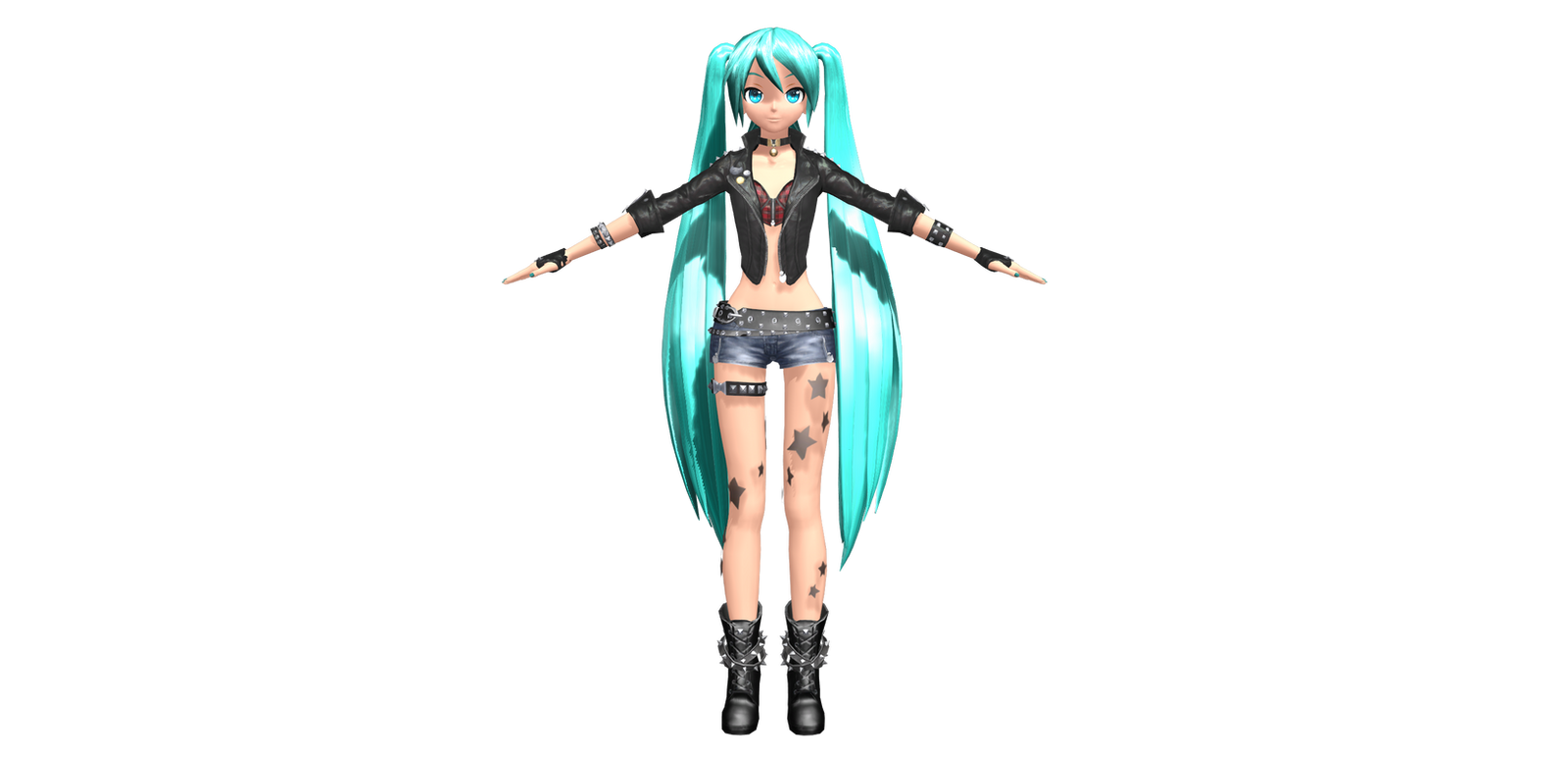 Mmd Pda Ft Rock Miku By Milkaelrinka On Deviantart