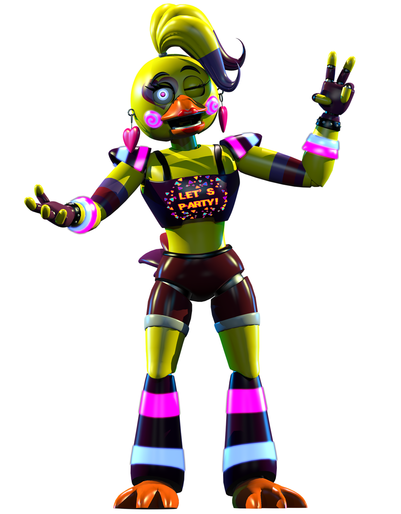 C4drender Techno Toy Chica By Blackroseswagz On Deviantart