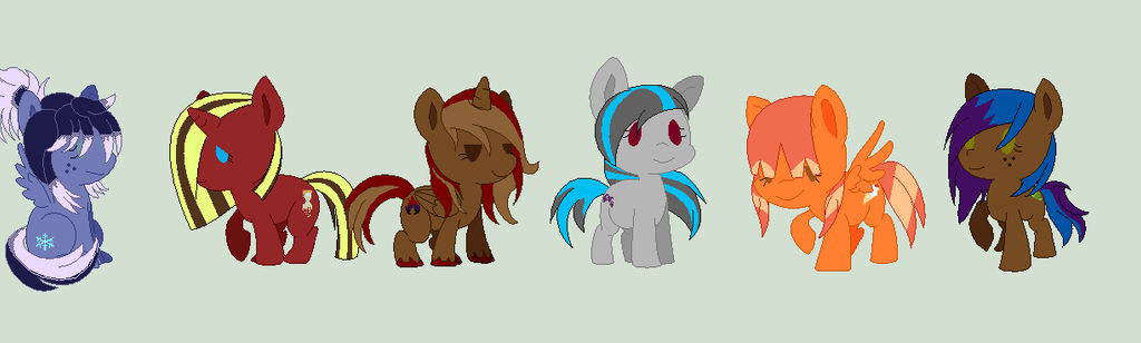 Mane Six Chibis by FoxFireKiki on DeviantArt Mane Six Chibis by FoxFireKiki on DeviantArt