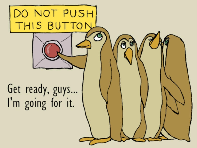Penguins Push Buttons Too By Chainedtothemirror On Deviantart