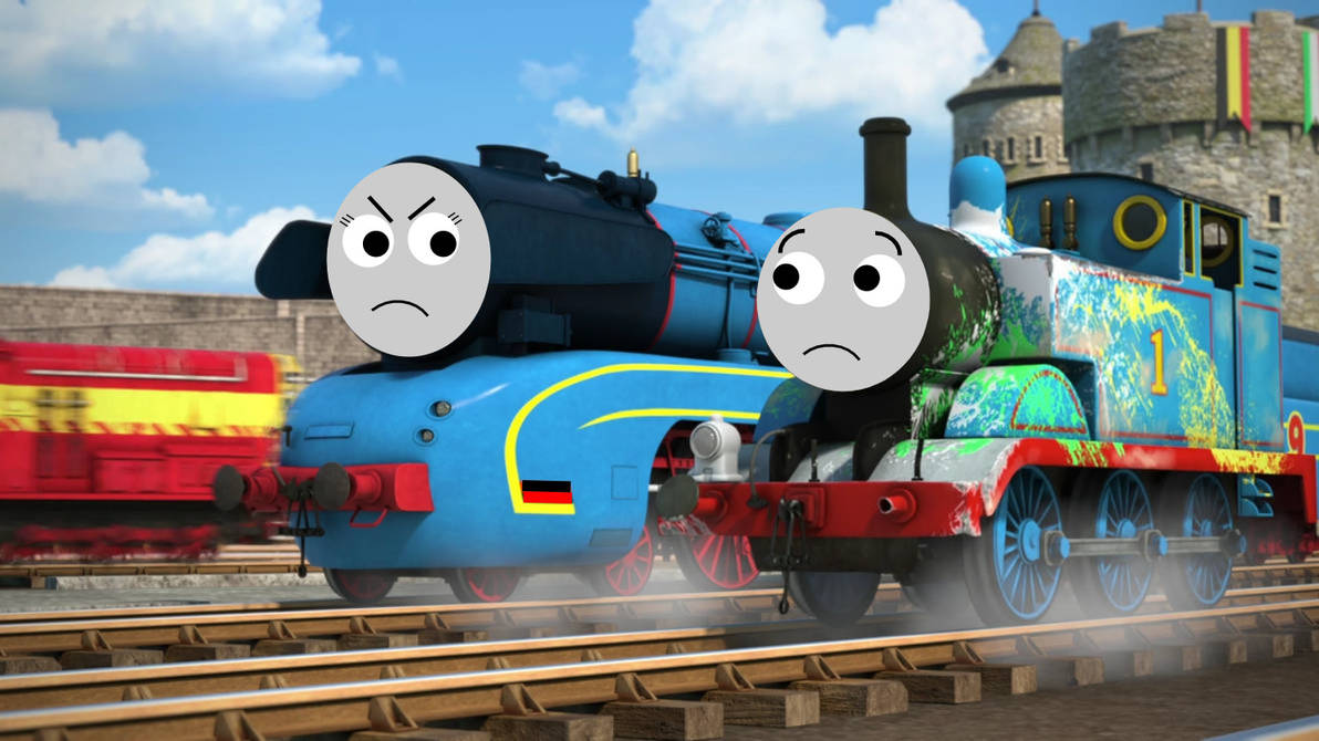 Thomas And Frieda With Cartoon Faces By Godzillafan2028 On Deviantart