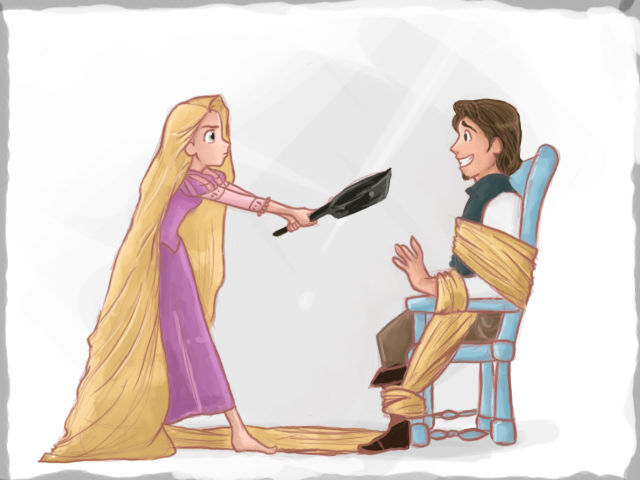 Rapunzel And The Frying Pan By Vanipy05 On Deviantart