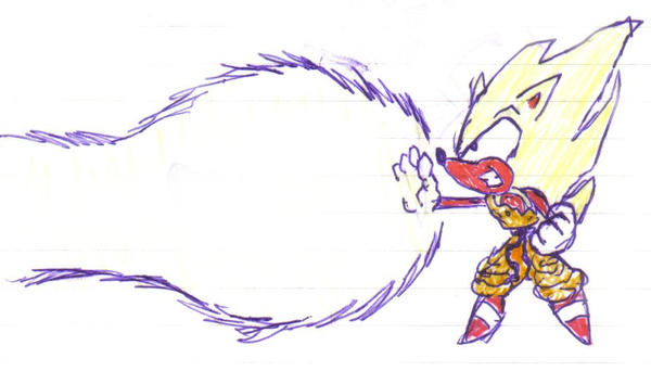 super sonic sayan power by baiker on DeviantArt