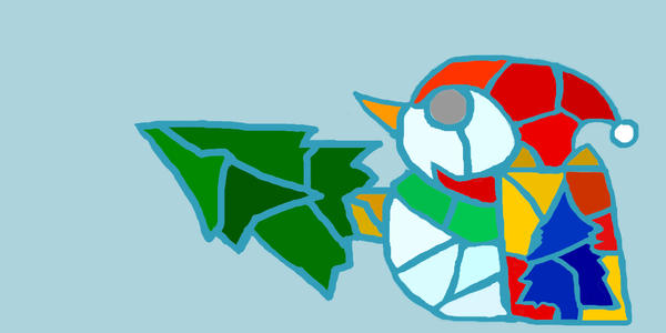 Snowman Warrior Stain Glass by hermessiu on DeviantArt