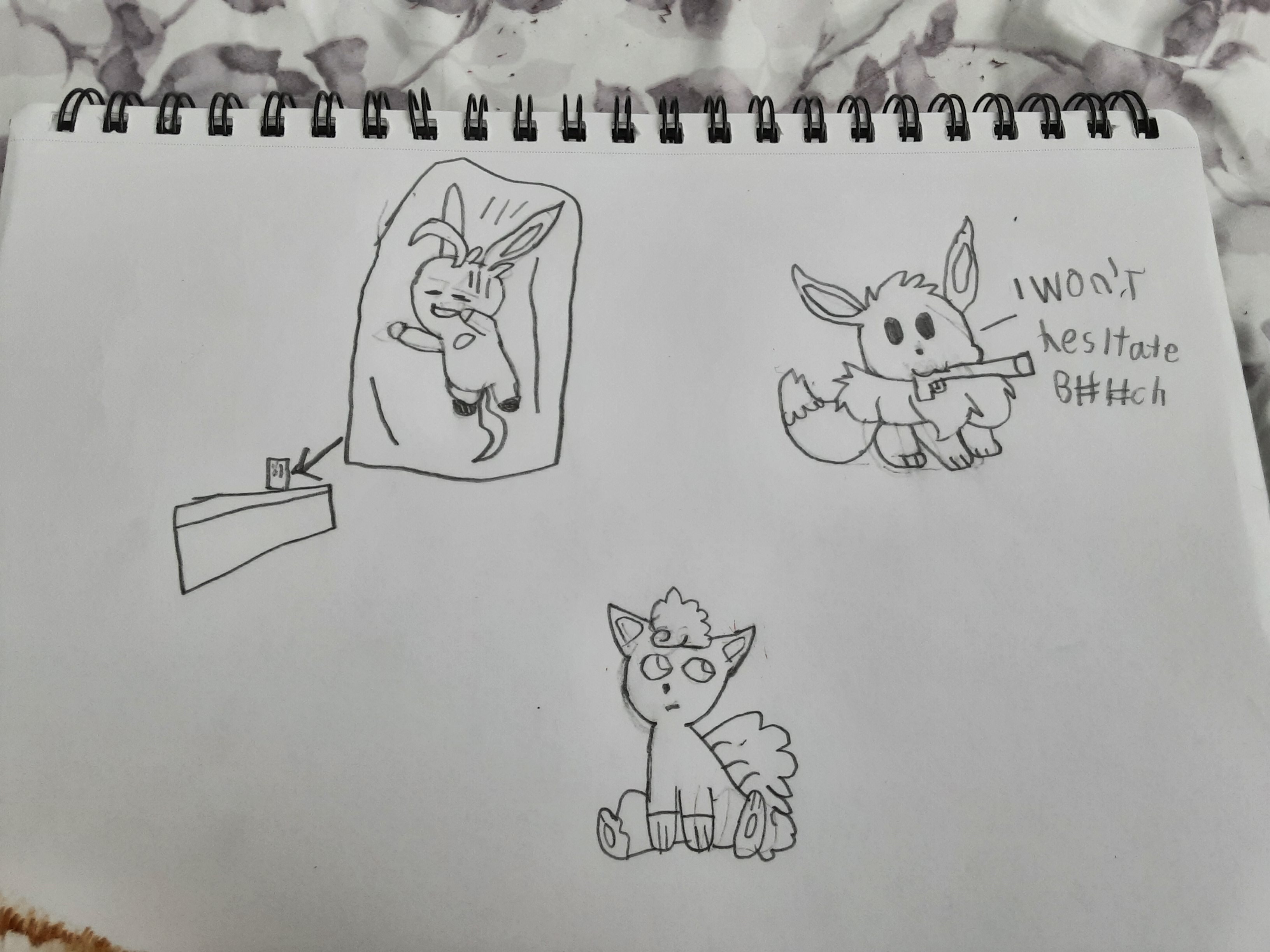 Vulpix And Eevee With Gun By Oddpanda12 On Deviantart